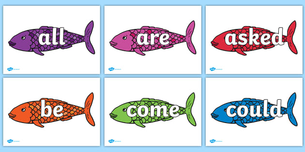 FREE! - Tricky Words on Fish to Support Teaching on The Rainbow Fish