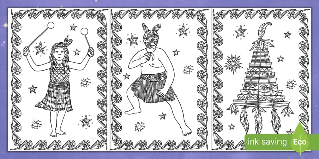 Matariki Colouring In Pages - Māori Pictures - Twinkl