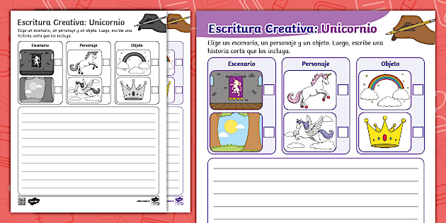 Guía de Trabajo: Escritura Creativa - Unicornio