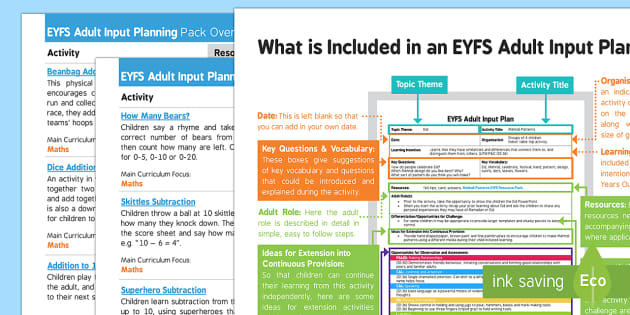 EYFS Maths: Using Quantities and Objects, They Add and Subtract... Adult Input