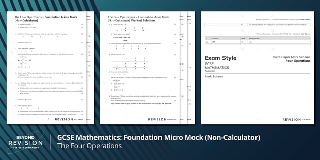 👉 The Four Operations Micro Mock (teacher made) - Twinkl