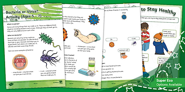 * NEW * Bacteria or Virus? Activity (Ages 5–7) - Twinkl