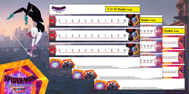 FREE! - 👉 Spider-Man: Number Line (teacher made) - Twinkl