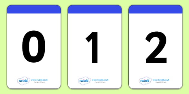Number Digit Cards 0-30 - ESL Number Resources
