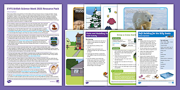 EYFS British Science Week 2025 Resource Pack: Change & Adapt
