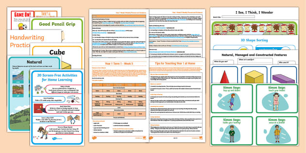 FREE! - Year 1 Term 1 Week 5 Remote Home Learning Pack