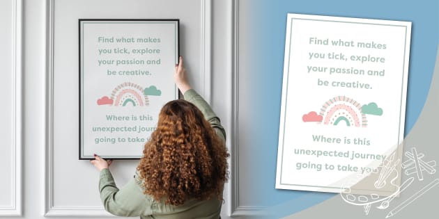 Find What Makes You Tick Muted Rainbow Inspirational Poster