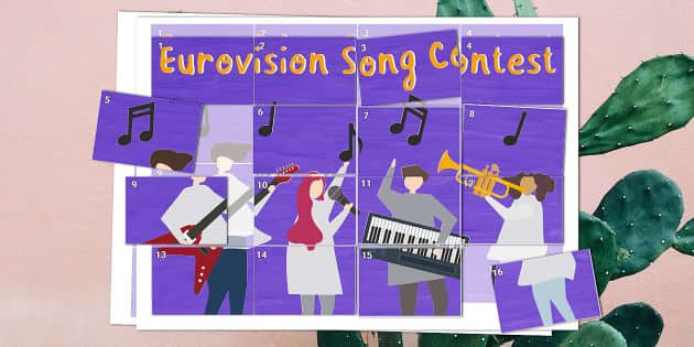 Eurovision Song Contest - Sticker Puzzle (teacher made)