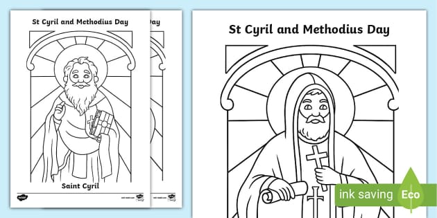 FREE! - St. Cyril and Methodius Day Colouring Activity | Twinkl