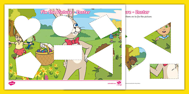 Easter Shape Puzzle (Hecho por educadores) - Twinkl