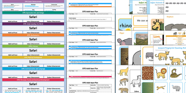 EYFS Safari Lesson Plan Enhancement Ideas and Resource Pack
