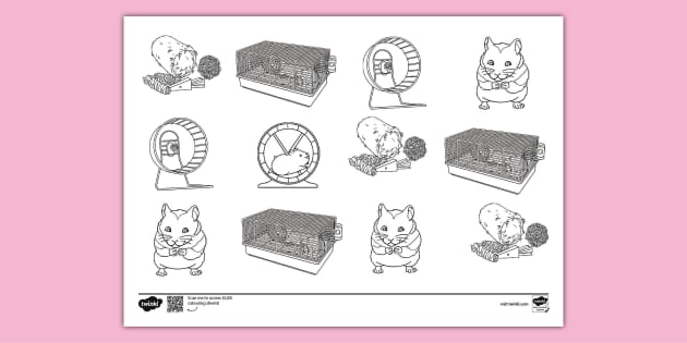 Hamster Doodle Colouring Page (creat de profesori) - Twinkl