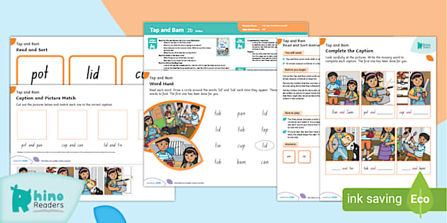 Level 2b Tap and Bam Guided Reading Pack (teacher made)