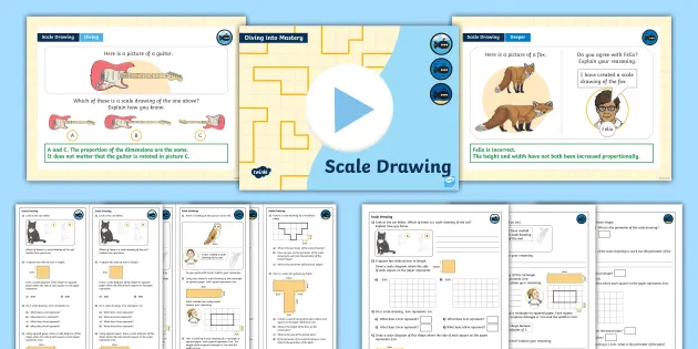 👉 Y6 Diving into Mastery: Step 5 Scale Drawing Teaching Pack