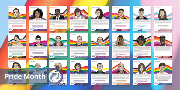 KS3/KS4 Inspirational LGBTQ+ People Display Posters - Twinkl