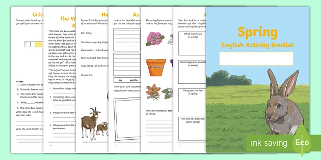 Year 3 English Worksheet PDF | Spring-Themed Activities