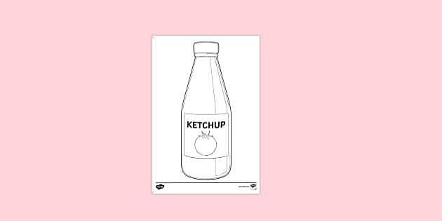 FREE! - Ketchup Bottle Colouring Sheet | Colouring Sheets | Twinkl