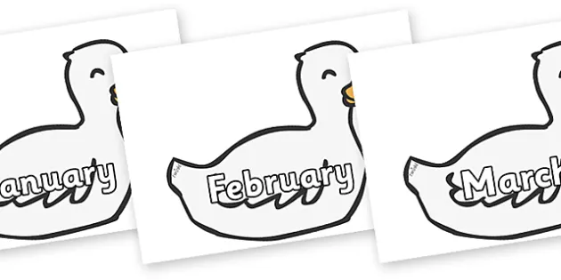 Months Of The Year Clipart Black And White
