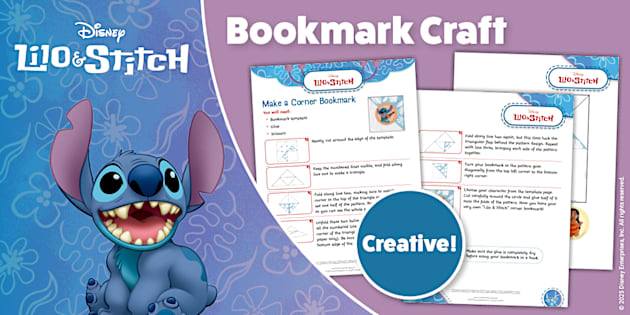 Lilo & Stitch: Stitch Corner Bookmark Craft