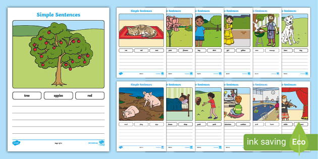 Creating Simple Sentences Worksheet Pack teacher Made 
