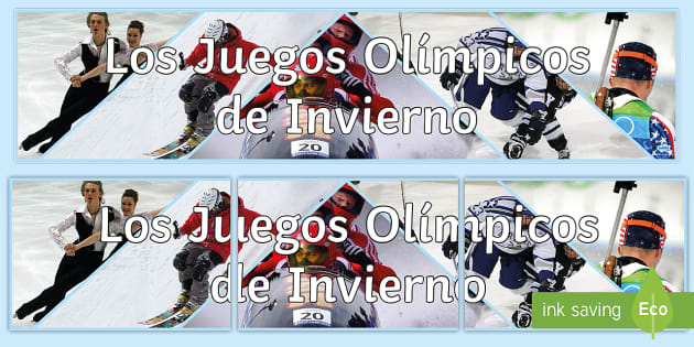 Winter Olympics Photo Display Banner Spanish - Twinkl