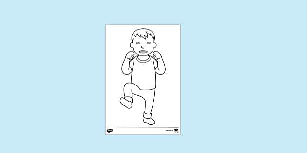 FREE! - Angry Toddler Colouring Sheet | Colouring Sheets | Twinkl