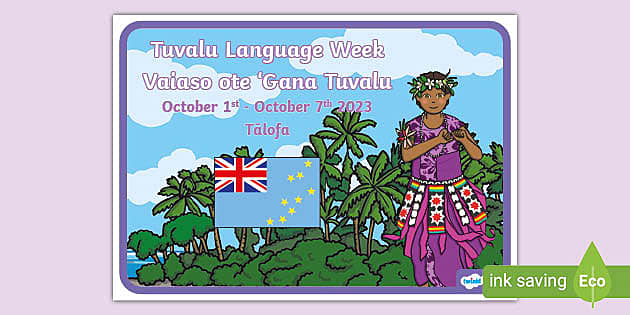 Tuvaluan Language Week Poster (teacher made) - Twinkl