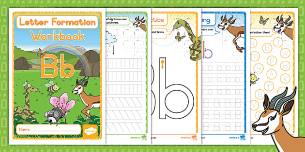 Grade 1 Letter Formation Workbook - Bb - Twinkl