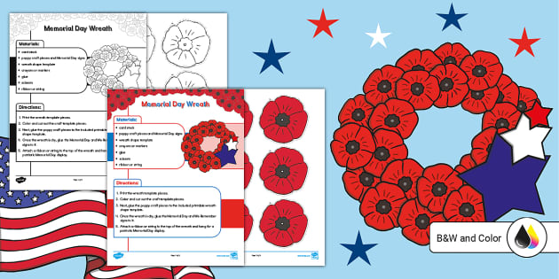 Memorial Day Wreath Craft | Printables | Twinkl USA