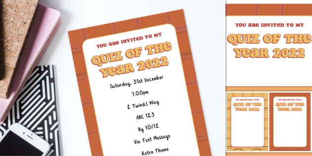 2022 Quiz of the Year Invitations | Twinkl Party - Twinkl
