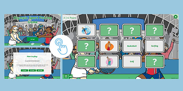 Olympic Sport Pairing Game - Year 2 Twinkl Go (teacher made)