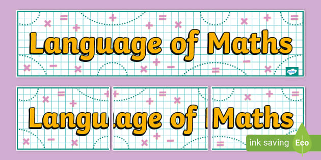 Language of Maths Display Banner (teacher made) - Twinkl