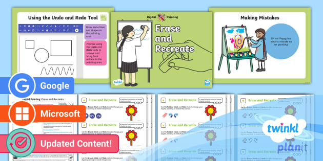 Computing: Digital Painting: Erase and Recreate: Year 1 Lesson 4