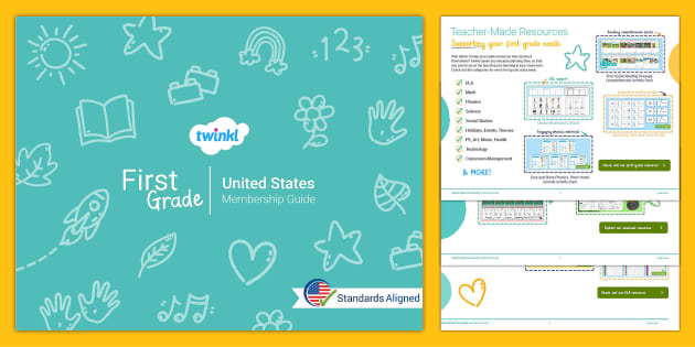 FREE First Grade Membership Guide - United States | Twinkl
