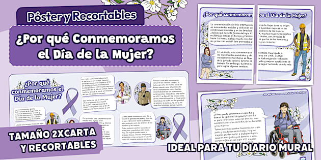 Póster |Conmemoración Día de la Mujer| 8 de marzo| Historia