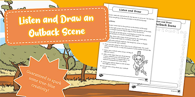 Listen and Draw an Outback Scene