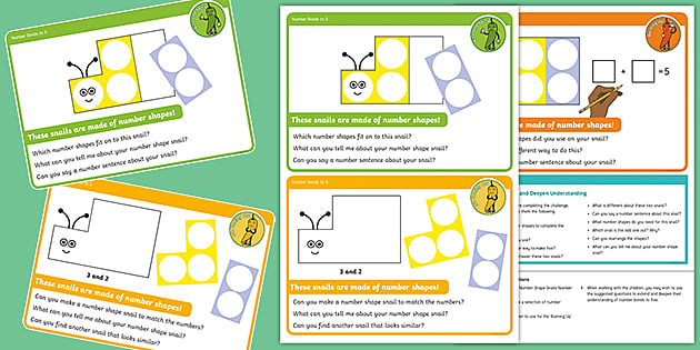 Number Bonds To 5 Chilli Challenges Number Shape Snails