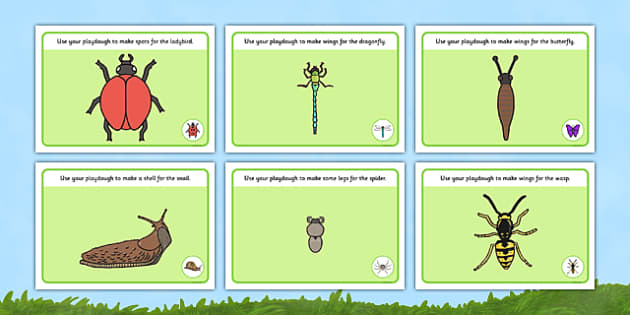 Minibeasts Playdough Mats (Detailed Version) (teacher made)