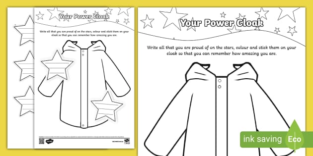 * NEW * Your Power Cloak Activity (teacher made)