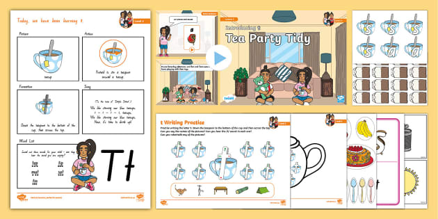 't' Lesson Pack - Level 2 Week 1 Lesson 3 (teacher made)
