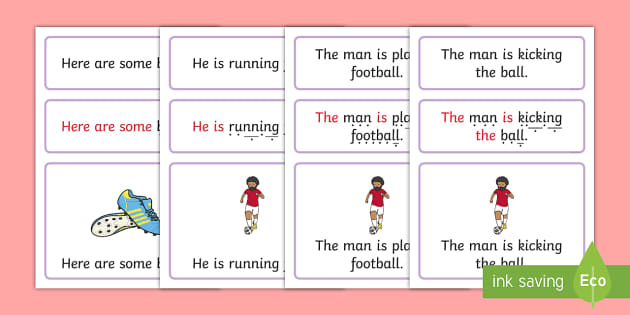 The World Cup Simple Sentence Cards