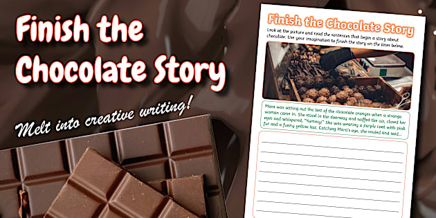 Finish the Chocolate Story Worksheet