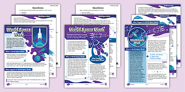 Space Reading Comprehension KS2 | Differentiated | Twinkl