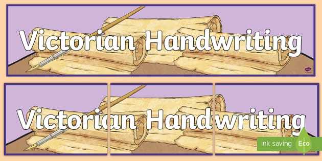 Victorian Handwriting Display Banner