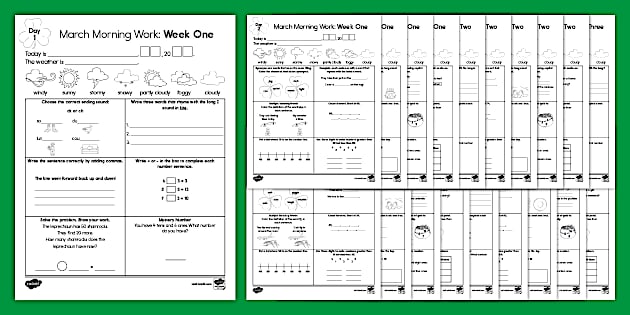 March Morning Work | Classroom Management | Twinkl USA