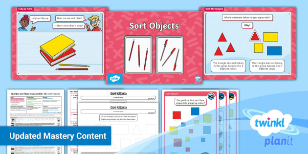 Y1 Sort Objects Planit Maths Lesson 1 Place Value Within 10