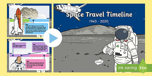 KS1 Space Travel Timeline PowerPoint - Space Travel Timeline Presentation
