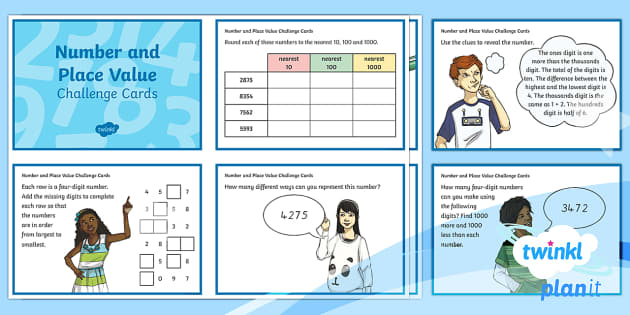 PlanIt Maths Y4 Number and Place Value Challenge Cards