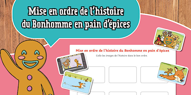 Fiche différenciée pour la mise en ordre de l'histoire du Bonhomme en pain