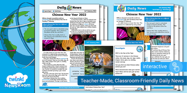 Year of the Tiger 2022 - Chinese New Year For Kids - Twinkl